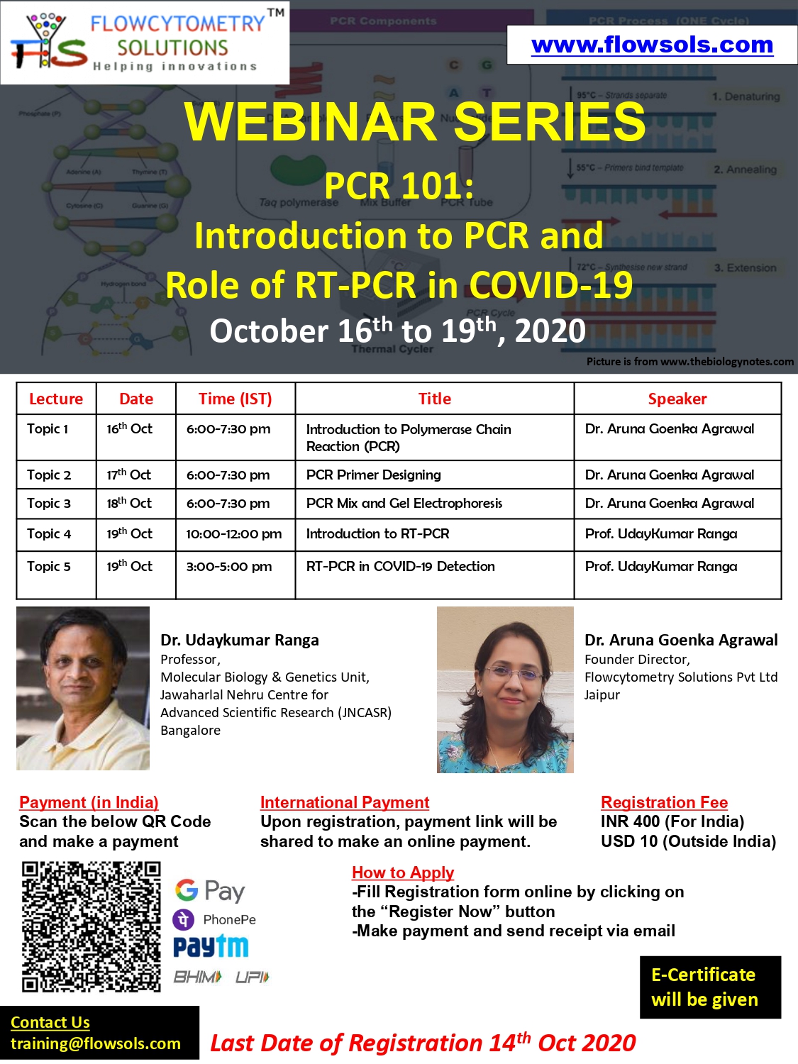 Webinar Series on “PCR 101: Introduction to PCR and Role of RT-PCR in ...