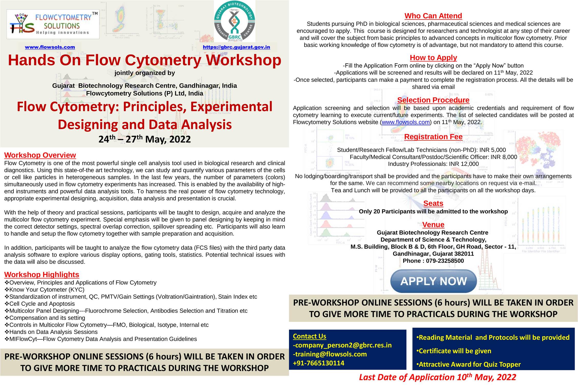 Hands-on Workshop on “Flow cytometry: Principles, Experimental designing & Data Analysis”, GBRC ...